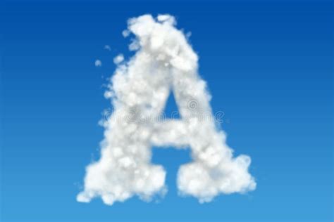 Letter A Alphabet From Clouds In The Sky D Rendering Stock Illustration Illustration Of
