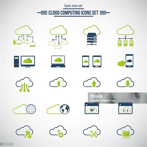 Cloud Computing Icon Set Stock Illustration Download Image Now Accessibility Arrow Symbol