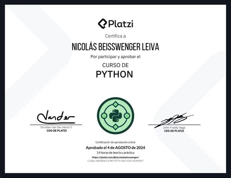 Finished Python Course With Object Oriented Programming Nicolás Beisswenger Leiva Posted On