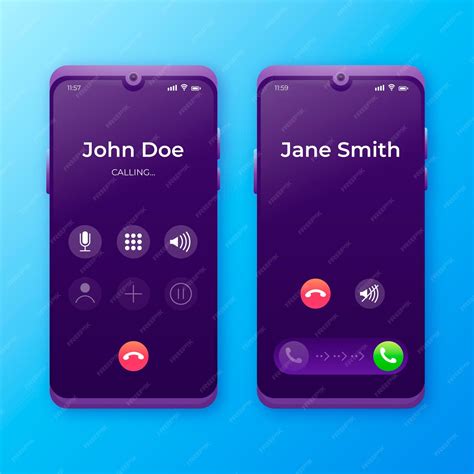Free Vector Call Screen Interface Illustration