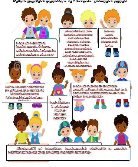 კომპლექსური დავალება ბავშვთა განათლების უფლება Mastsavlebeli Ge