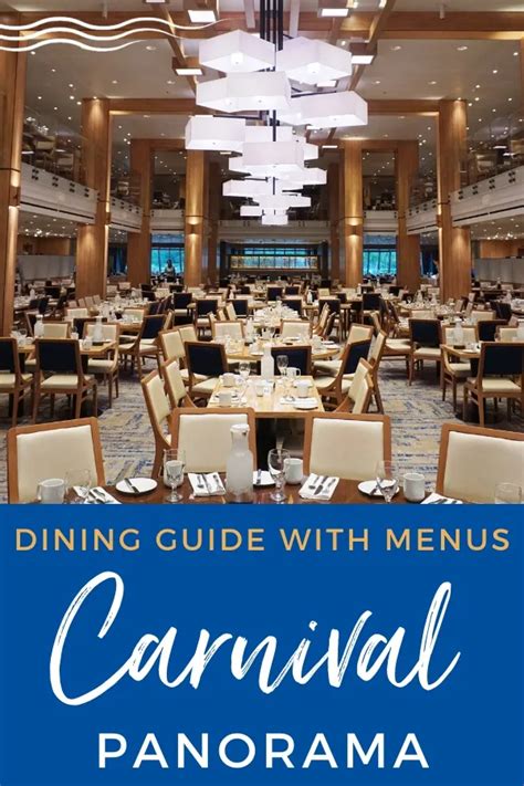 Carnival Panorama Dining Guide And Restaurant Menus