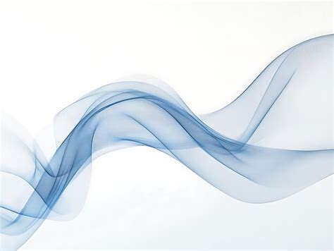 Abstract Fluid Blue Wave Design With Soft Gradients And Smooth Curves Creating A Calm Minimalist