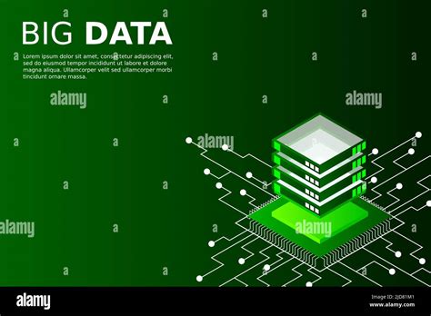 concept of big data processing energy station of future server room