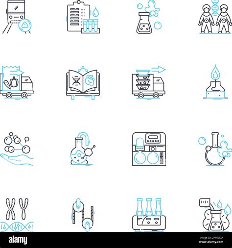 Scientific Inquiry Linear Icons Set Experimentation Observation Data Hypothesis Analysis