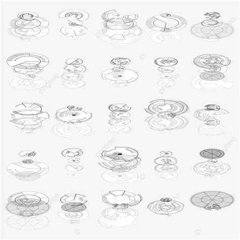 Set Of Abstract Hud Elements Isolated On White Background Symbols Vector Fx PNG And Vector