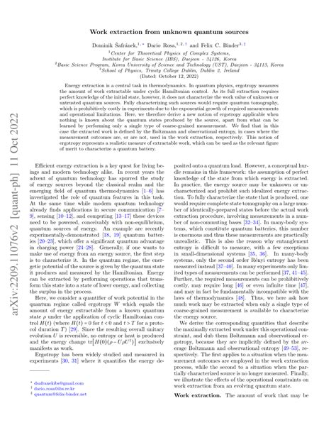 Pdf Work Extraction From Unknown Quantum Sources
