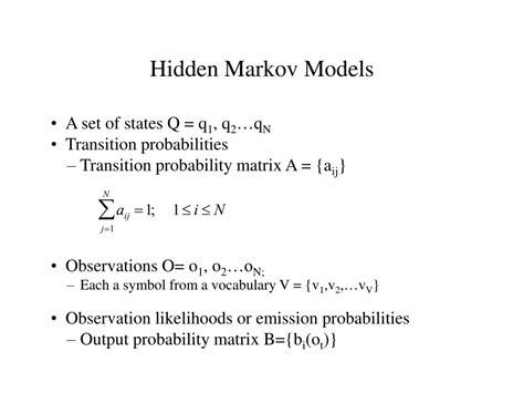 Ppt Hidden Markov Models Powerpoint Presentation Free Download Id374656