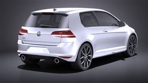 폭스 바겐 골프 Vii Gti 2014 Vray 3d 모델 129 3ds C4d Fbx Lwo Max Obj Free3d