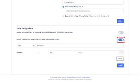 Never Miss A Lead Enable SMS Integration In Forms On QRCodeChimp