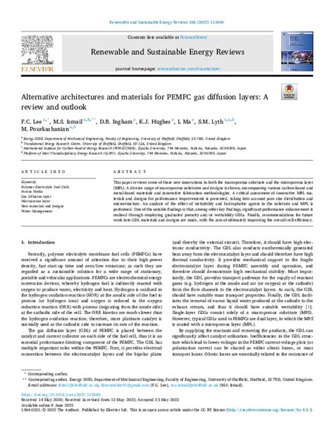 Pdf Alternative Architectures And Materials For Pemfc Gas Diffusion Layers A Review And Outlook