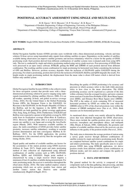 Pdf Positional Accuracy Assessment Using Single And Multi Gnss