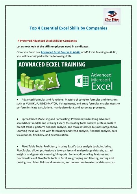 ppt top 4 essential excel skills by companies powerpoint presentation id 12220208