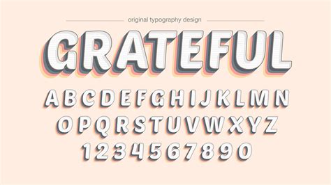 Colorful Bold Shadow Typography Design 530583 Vector Art At Vecteezy