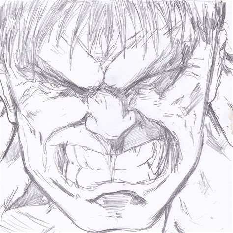Hulk Face Drawing Pencil