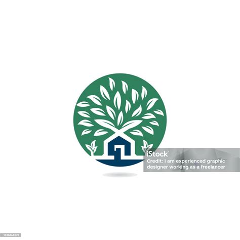 트리 하우스 로고 디자인 에코 하우스 벡터 디자인 템플릿 0명에 대한 스톡 벡터 아트 및 기타 이미지 0명 개념 개념과