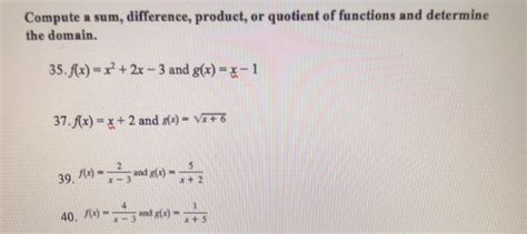 Solved Compute A Sum Difference Product Or Quotient Of