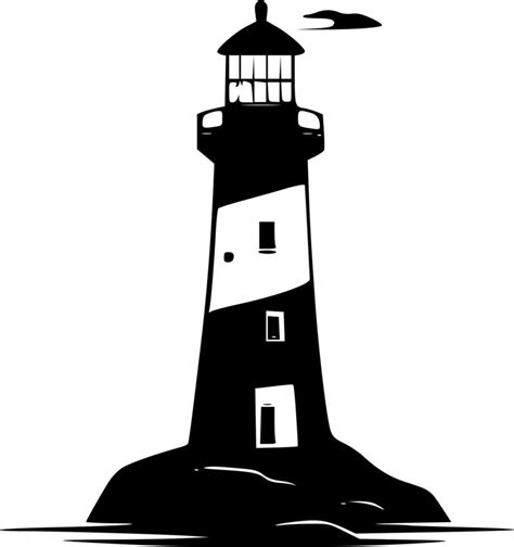 Lighthouse Minimalist And Simple Silhouette Vector Illustration