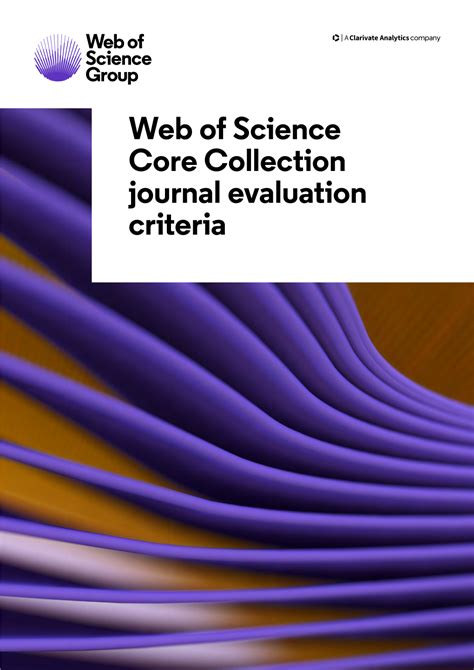 Web Of Science Core Collection Journal Evaluation Criteria The Journal