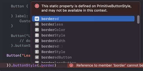 Xcode Button Don T Recognize Primitivebuttonstyle And May Not Be Available In The Context