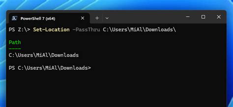 Аналог Cd и Chdir в Powershell Как поменять текущую рабочую папку в Powershell Powershell