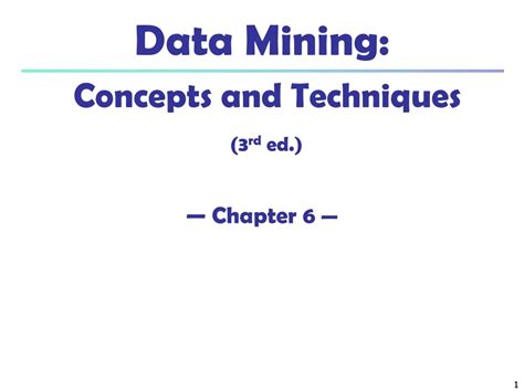 PPT Data Mining Concepts And Techniques Rd Ed Chapter PowerPoint Presentation ID