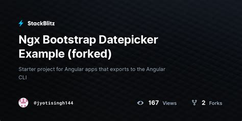 Ngx Bootstrap Datepicker Example Forked Stackblitz