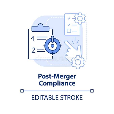 Post Merger Compliance Light Blue Concept Icon Stock Vector Illustration Of Activity Concept