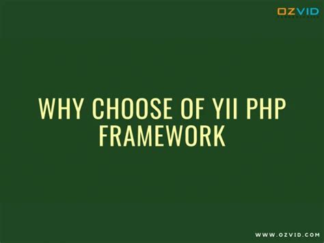 Ppt Why Choose Of Yii Php Framework Powerpoint Presentation Free