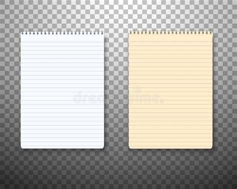 Realistic Vector Paper Notepad Notebook Set Stock Vector Illustration