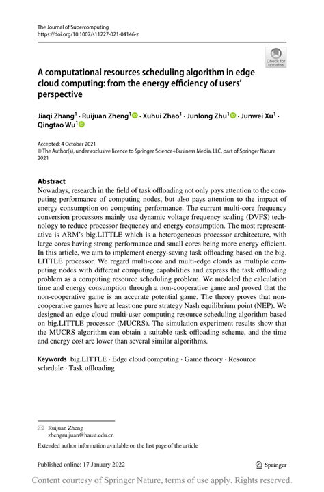 A Computational Resources Scheduling Algorithm In Edge Cloud Computing
