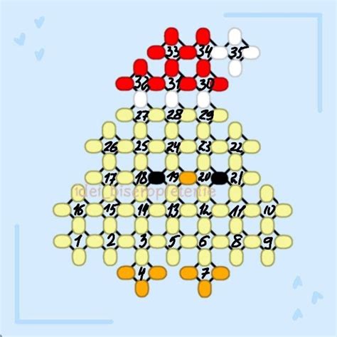 ход лески на цыплёнка в новогодней шапочке из бисера🐤🎄 | Бисер ...