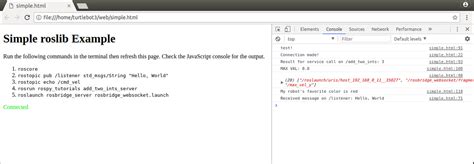 ROS与javascript入门教程 roslibjs 基本功能 少儿编程