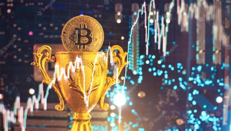 Premium Photo Blockchain Technology Bitcoin Mining Concept Bitcoin Golden Coin On Computer