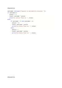 Ejercicios de Programación resueltos Docsity