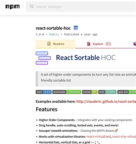 Notice For New Consumers Does Not Show Up On Npm · Issue 841 · Claudericreact Sortable Hoc