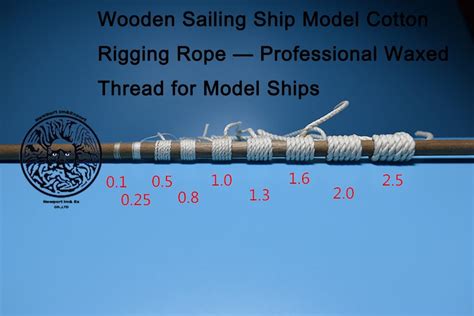 Profession Wooden Sailing Ship Model Cotton Rigging Rope Waxed Thread