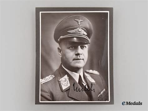 Germany Luftwaffe A Signed Portrait Of Generalfeldmarschall Erhard M