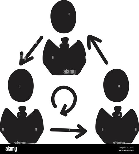 Hand Drawn Connected People Graph Illustration Isolated On Background Stock Vector Image And Art