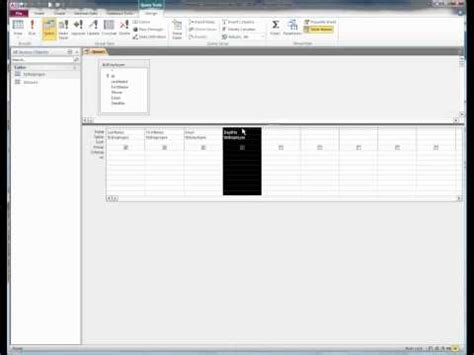How To Move Columns In Access Query Design View
