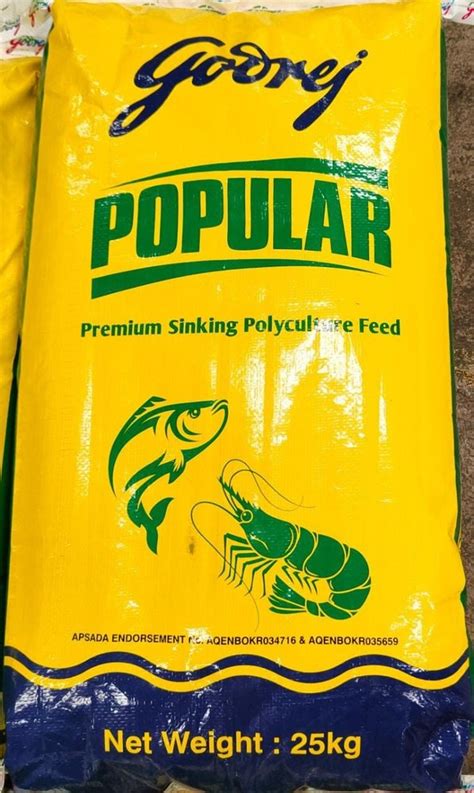 Godrej Popular Fish Feed Aquatic Packaging Size 25 Kg At ₹ 1200kg