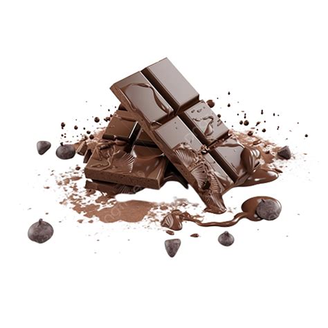 Chocolate Gourmet Flakes Lumpy Dessert Three Dimensional PNG