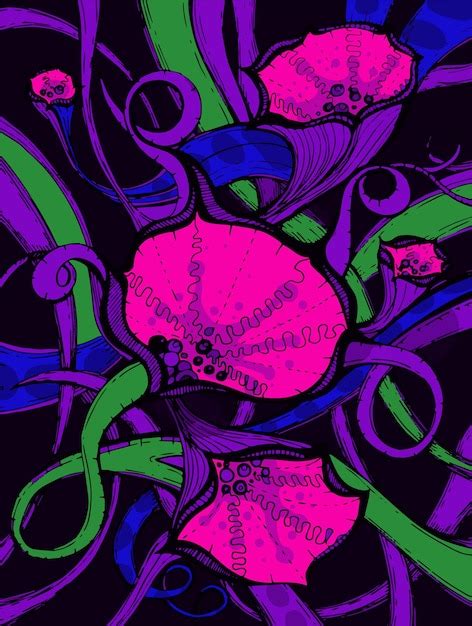 Premium Vector Color Vector Abstract Pattern Curls And Exotic Plants Intertwining Lines