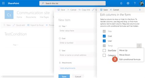 Conditional Formula To Showhide Columns In A Sharepoint List