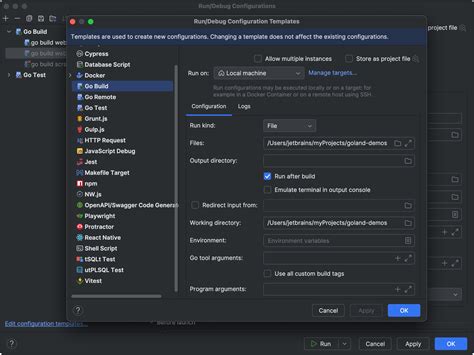 Rundebug Configurations Goland Documentation