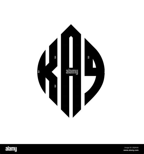 KAQ circle letter logo design with circle and ellipse shape. KAQ ...