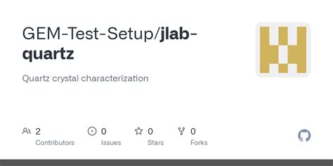Github Gem Test Setupjlab Quartz Quartz Crystal Characterization