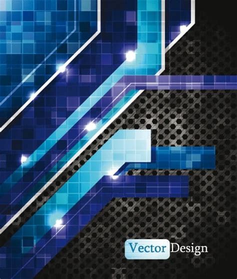 동적 기술 배경 벡터 Eps Uidownload