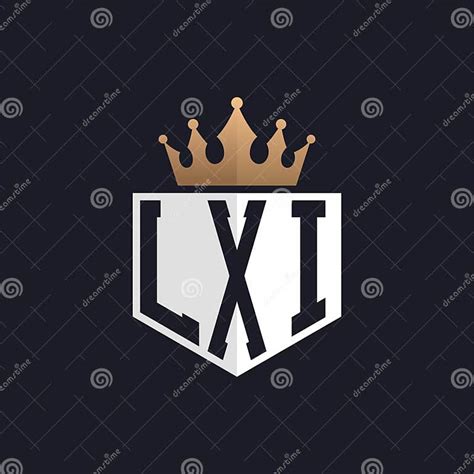 Luxury Lxi Logo With Crown Elegant Initials Lxi Letter Logo For Exclusive Brands Stock Vector