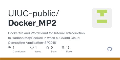 GitHub UIUC Public Docker MP2 Dockerfile And WordCount For Tutorial